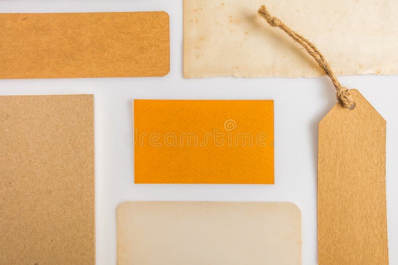 Collection of Various Paper, Cardboard, Tag, Card and Book with Stock ...