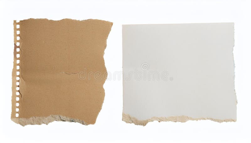 Set of Different Paper Rips on White Background Stock Illustration ...