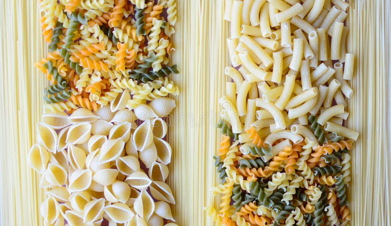 Collection of Various Pasta Stock Image - Image of ingredient, macro ...