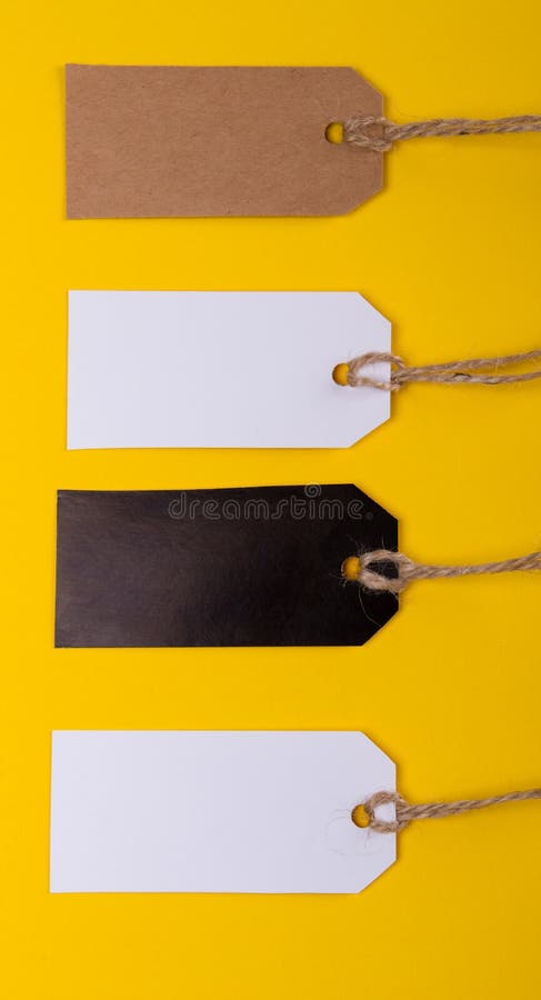 Collection of Various Price Label Notes on Background Stock Image ...