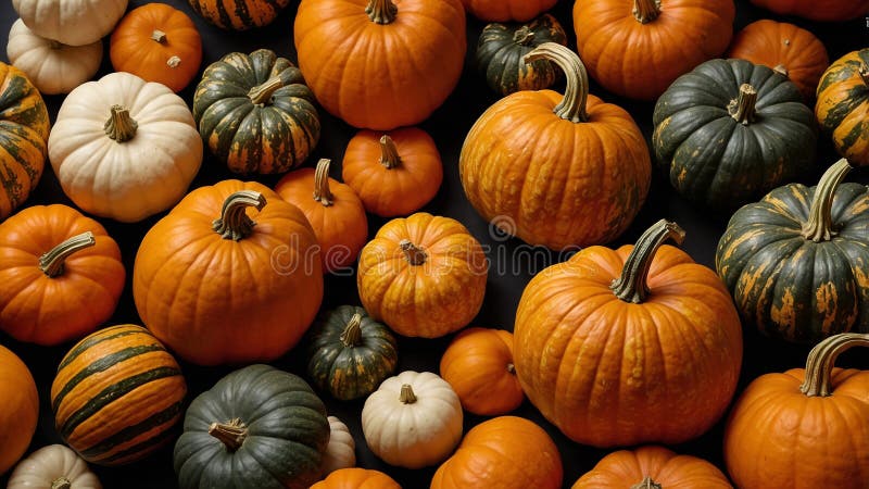 A Collection of Various Pumpkins in Different Shapes, Sizes, and Colors ...