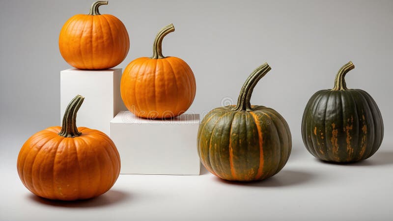 A Collection of Various Pumpkins in Different Shapes, Sizes, and Colors ...