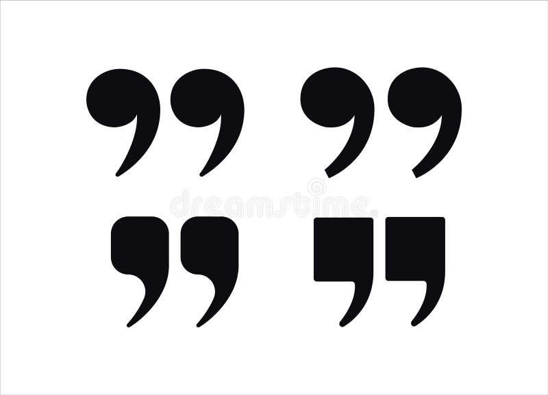 Collection of Various Quotation Marks Stock Illustration - Illustration ...