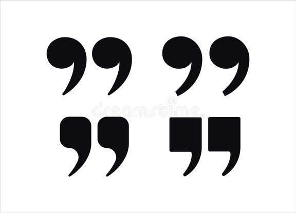 Collection of Various Quotation Marks Stock Illustration - Illustration ...