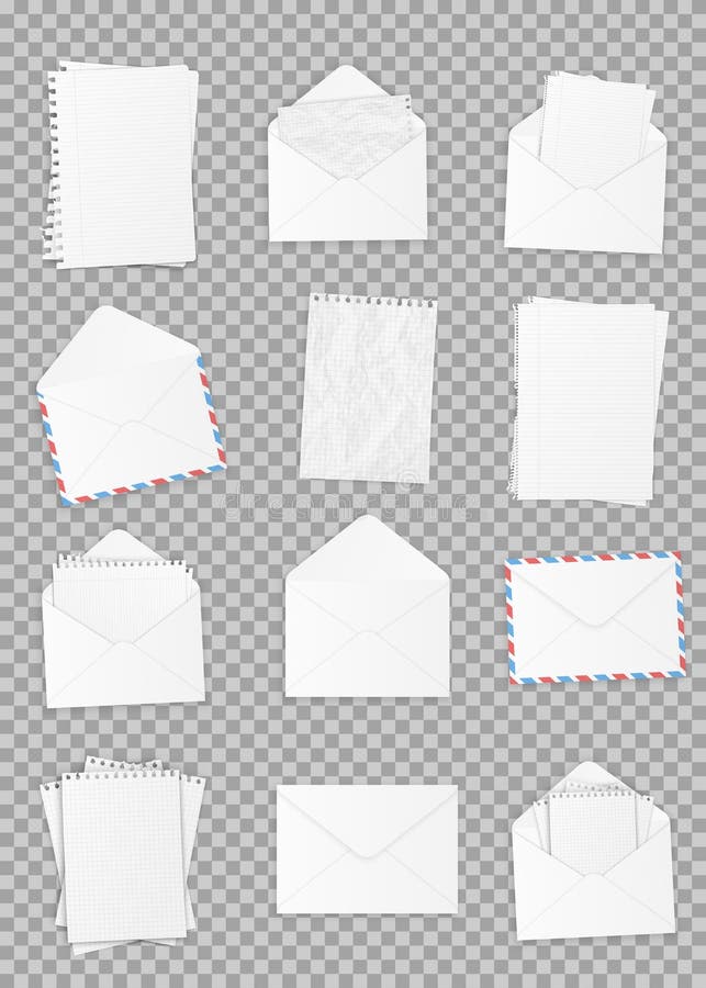 Collection of Various Realistic White Papers. Office Paper of Different ...