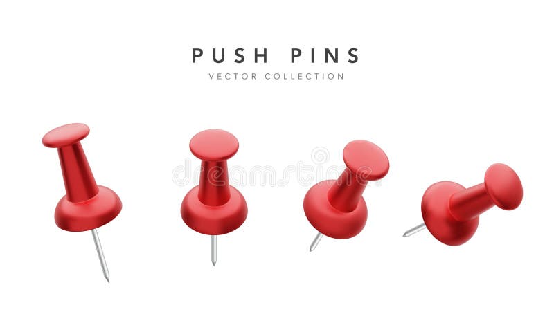 Isolated Red Drawing Pin Top View Stock Illustrations – 42 Isolated Red ...