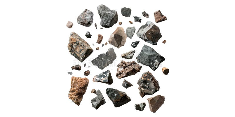 Collection of Various Rocks and Minerals. Geological Study and Earth ...