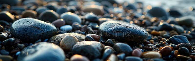 Assorted Rocks Scattered on the Ground Stock Illustration ...