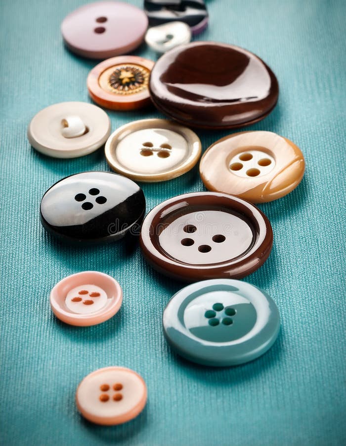 Collection of Various Sewing Buttons Stock Illustration - Illustration ...
