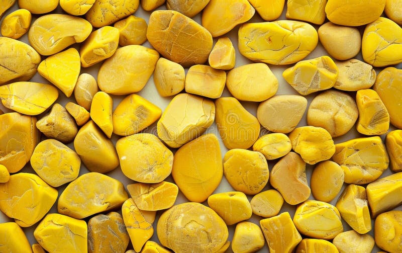 A Collection of Various-shaped Yellow Stones, Piled Together To Create ...