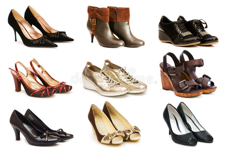 Collection of Various Shoes Stock Image - Image of gear, close: 22992601