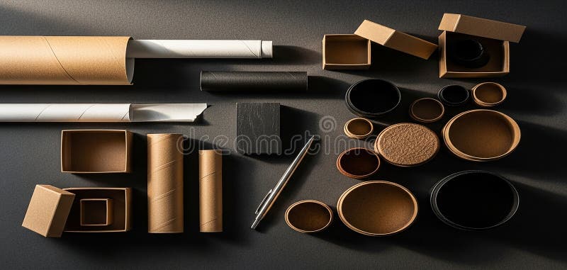 Sized Cardboard Tubes Stock Illustrations – 6 Sized Cardboard Tubes ...