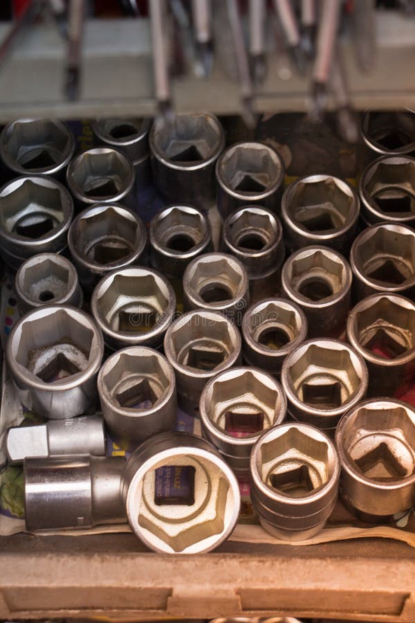 Various Sockets Installed in Socket Boxes Stock Photo - Image of ...