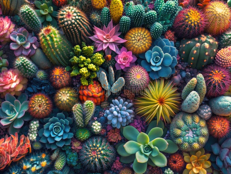 Succulent varieties stock photo. Image of cacti, desert - 375378206