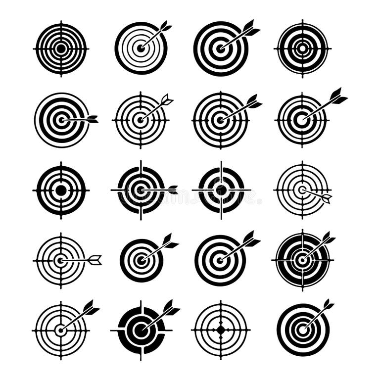 Different Target Designs Stock Illustrations – 147 Different Target ...