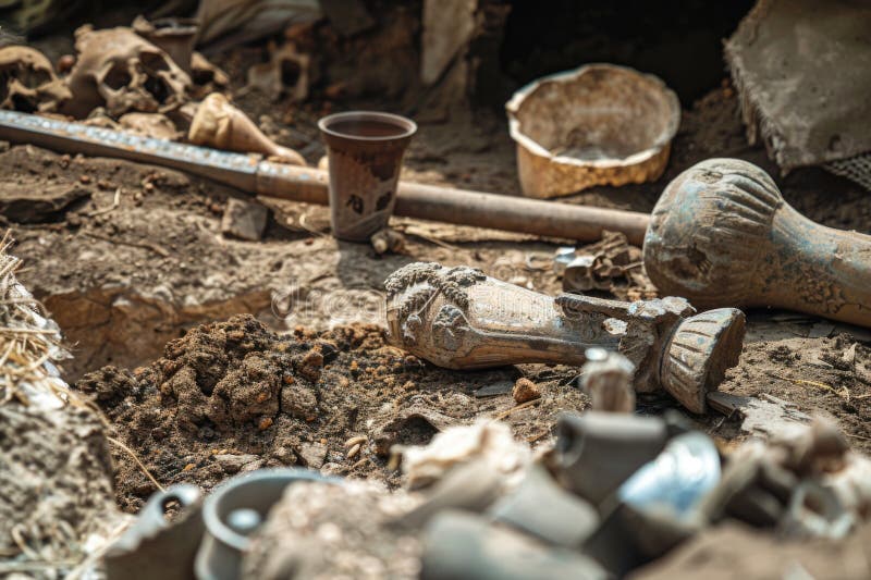 A Collection of Various Tools from Ancient Craftsmen Scattered on the ...