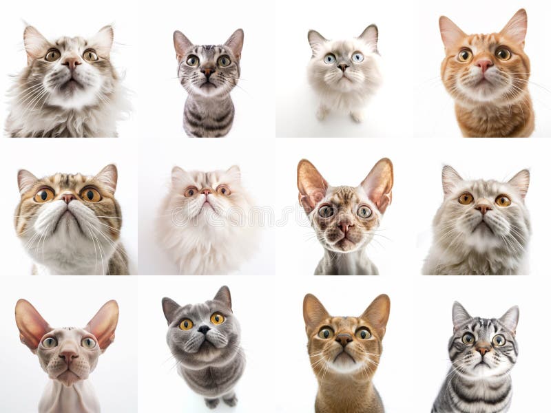 Collection of Various Types of Cats Stock Illustration - Illustration ...