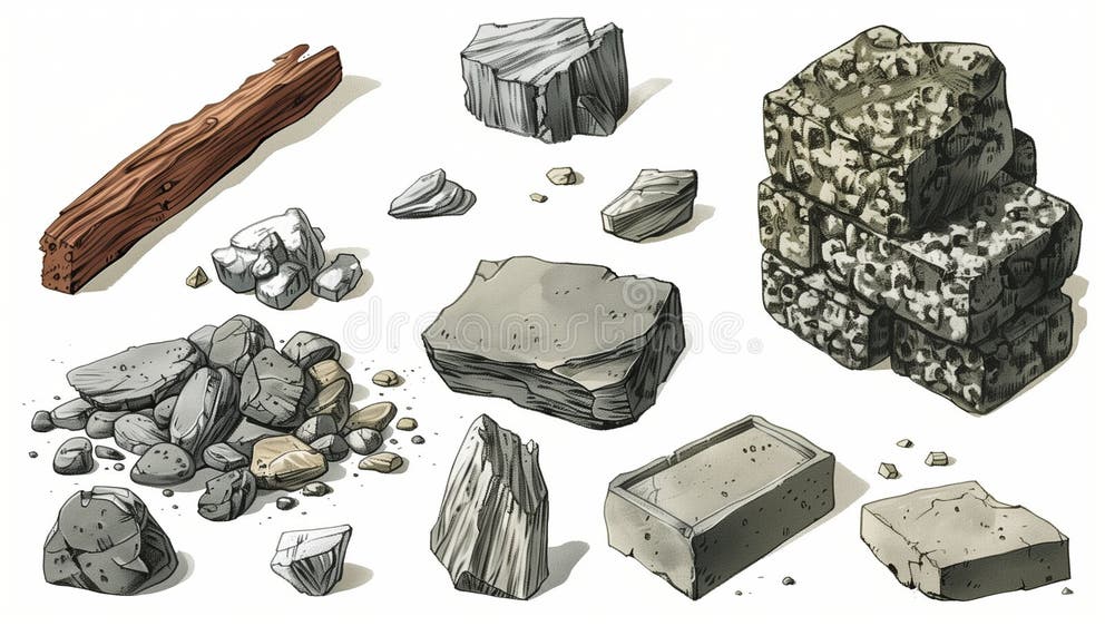 Scattered Broken Rocks Stock Illustrations – 335 Scattered Broken Rocks ...