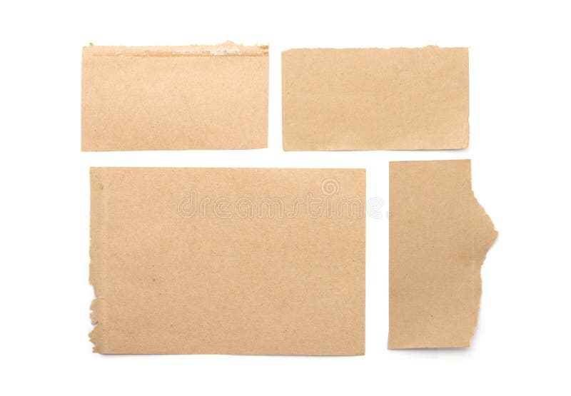 Collection of Various Vintage Note Papers Isolated on a White ...