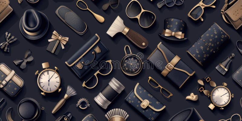 A Collection of Various Watches and Accessories Stock Photo - Image of ...