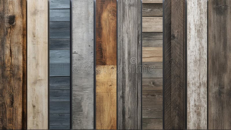A Collection of Various Wood Grain Textures and Colors Stock ...