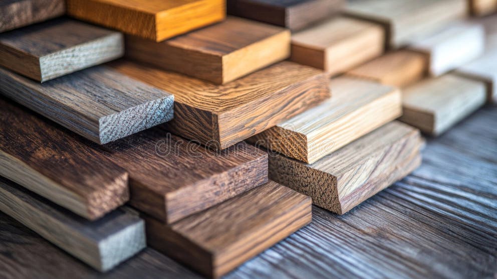 Collection of Various Wood Samples Showing Different Colors and Grain ...