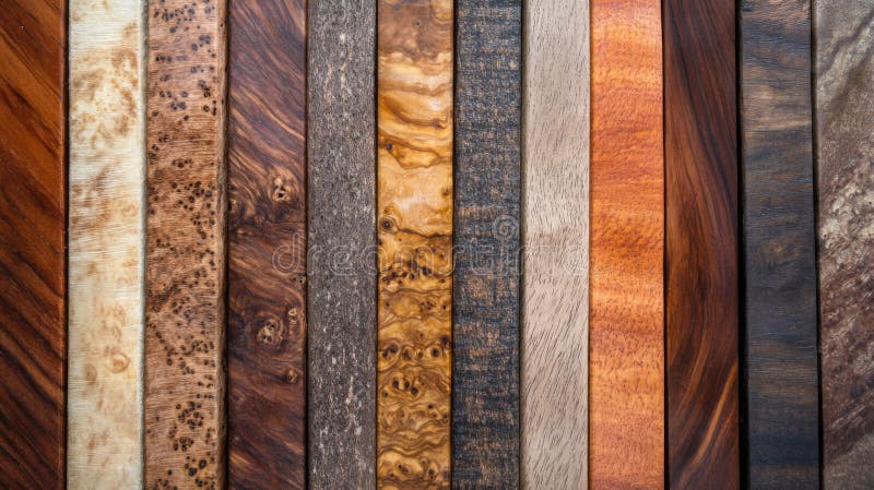 Collection of Various Wood Types and Textures Stock Illustration ...