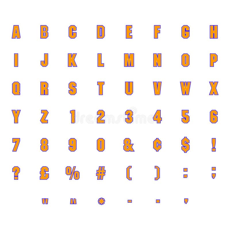 Varsity font set stock vector. Illustration of clip - 265302455