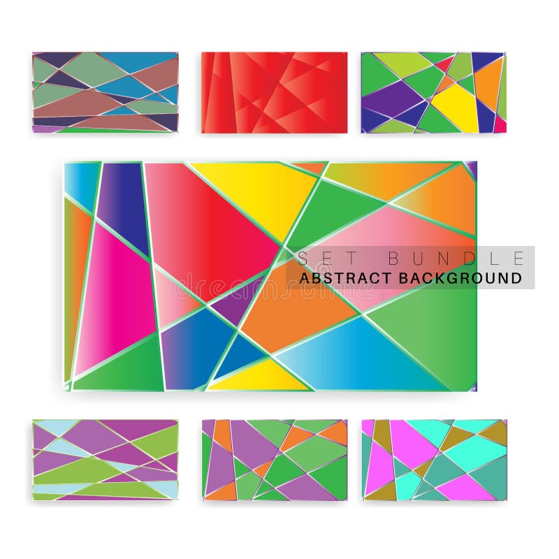 Collection Vector Abstract Background. Colorful Triangle Design with ...