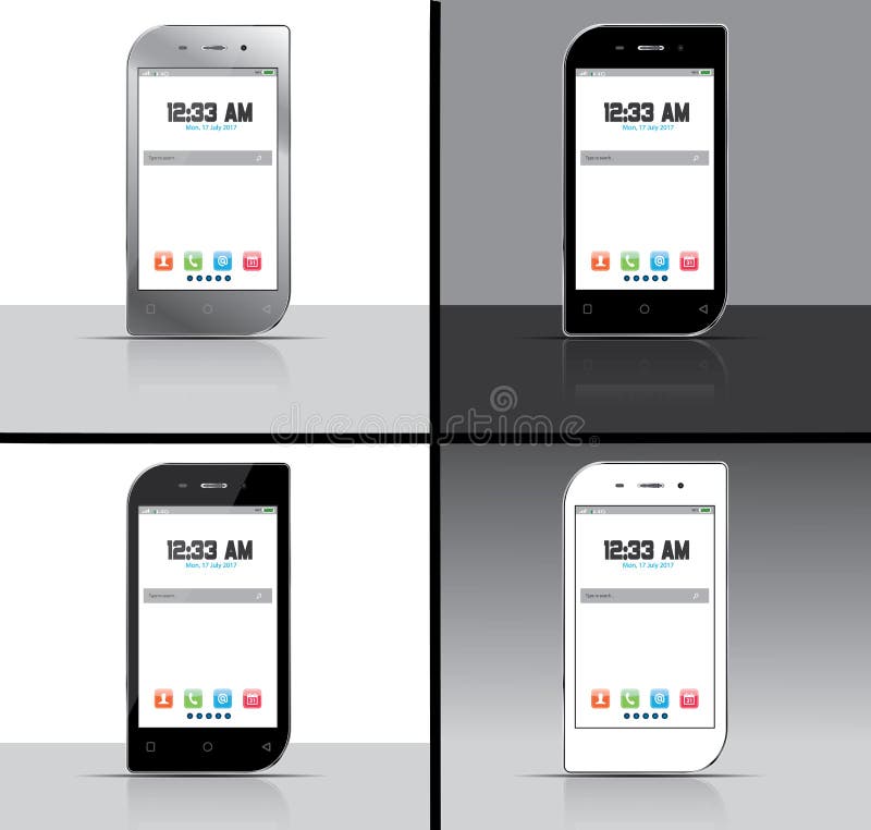 Collection of Vector Android Mobile Phone Touch Screen Illustration ...