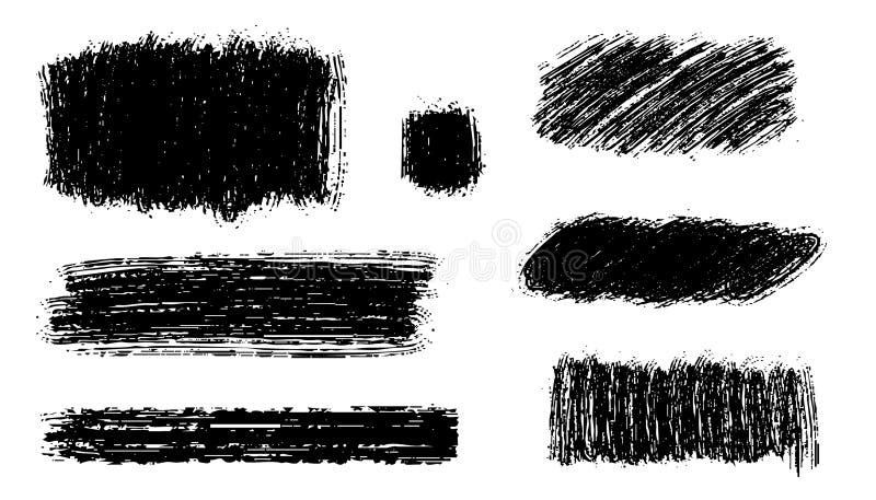 A Collection of Vector Art Featuring Bold Brush Strokes, Hand-drawn ...