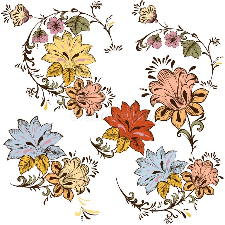 Collection of Vector Colored Swirl Stock Vector - Illustration of ...