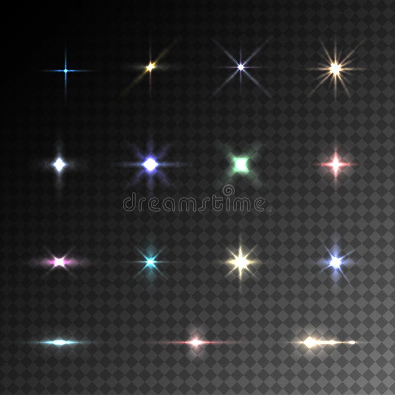 Collection of Vector Colorful Flare Light Effects. Stock Vector ...