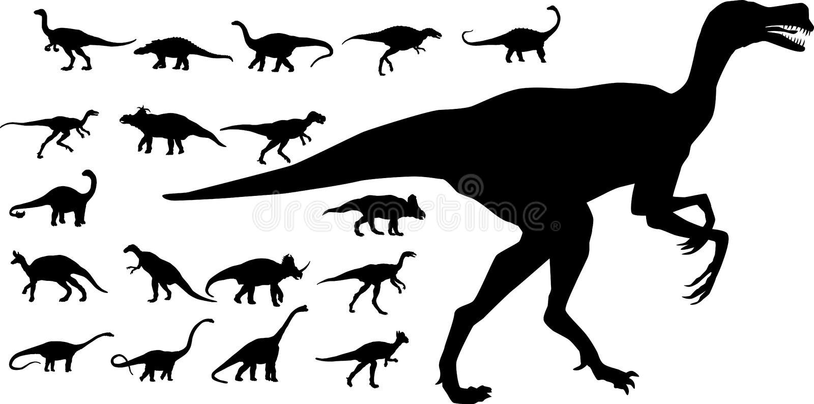 Vector dinosaurs stock vector. Illustration of prehistoric - 8343643