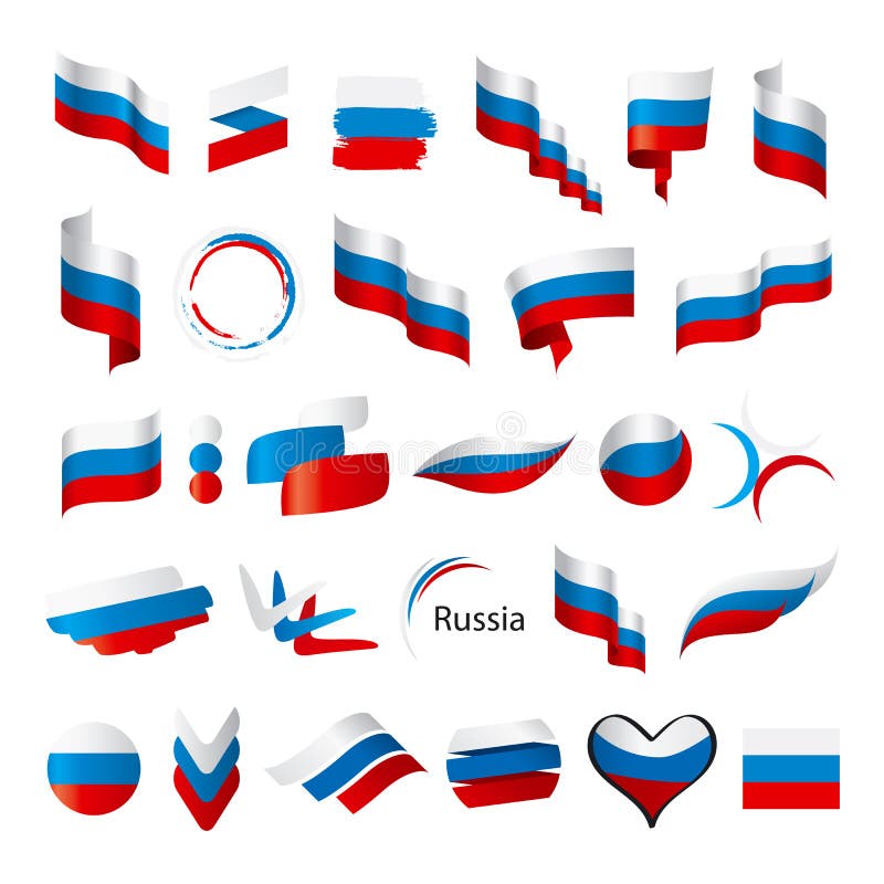Collection of Vector Flags of Russia Stock Vector - Illustration of ...