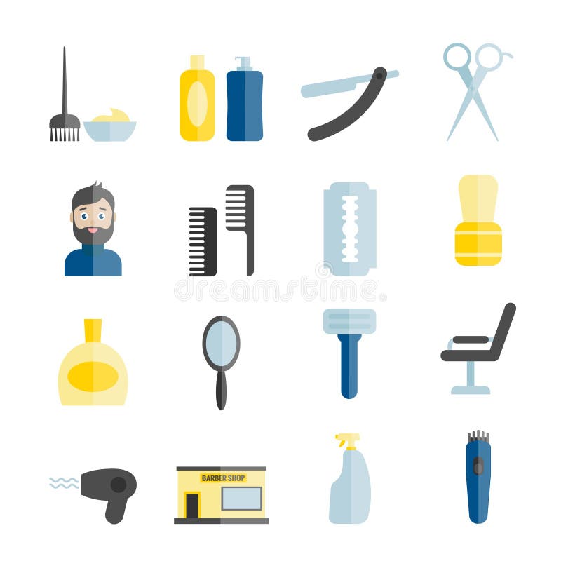 Barber Tools Set stock vector. Illustration of outline - 72158897