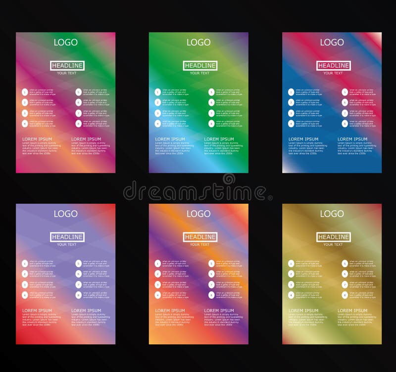 Collection of Vector Flyer Design Stock Vector - Illustration of ...