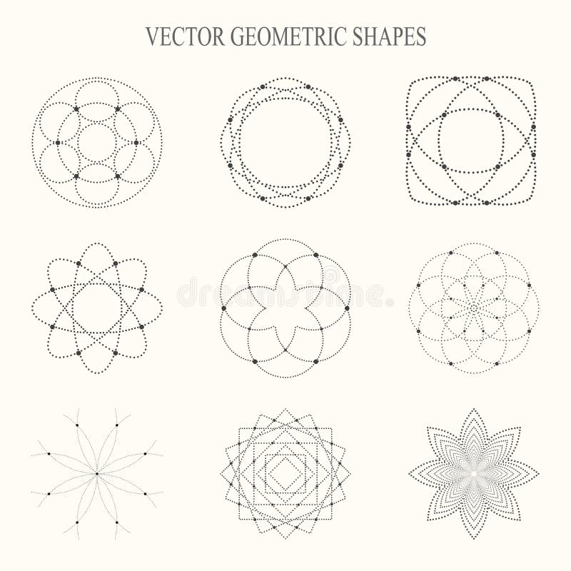 Collection of Vector Geometric Shapes. Stock Vector - Illustration of ...