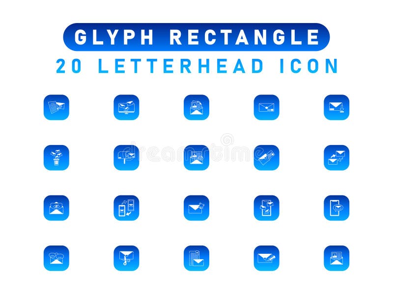Collection of Vector Icons of Letter and Envelope for Modern Concepts ...