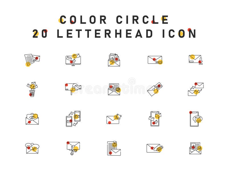 Collection of Vector Icons of Letter and Envelope for Modern Concepts ...