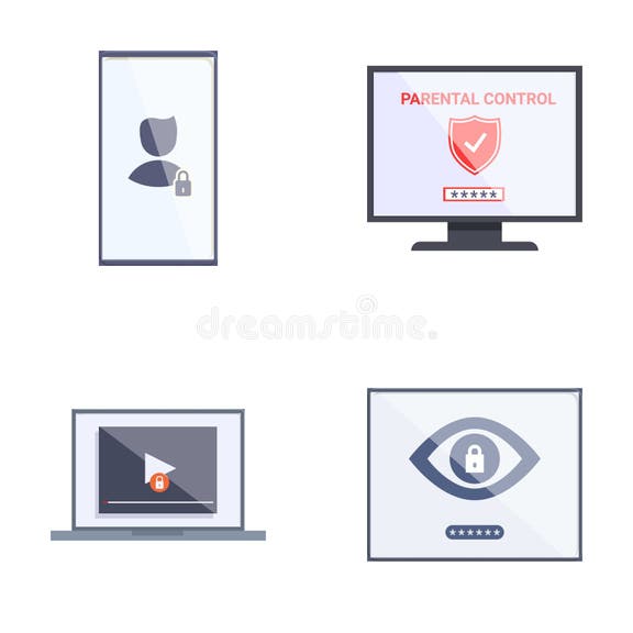 Collection of Vector Icons Representing Digital Security and Privacy ...