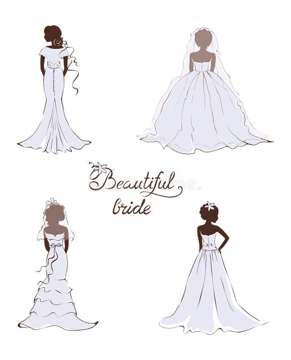 Collection Vector Illustration -- Beautiful Bride Stock Vector ...
