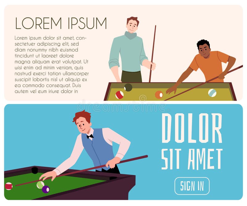 Collection of Vector Illustrations of Billiards Competitions: Billiards ...