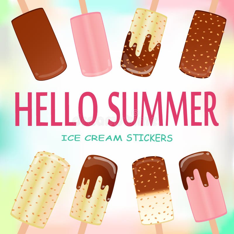 Collection of Vector Illustrations of Ice Cream Stock Vector ...