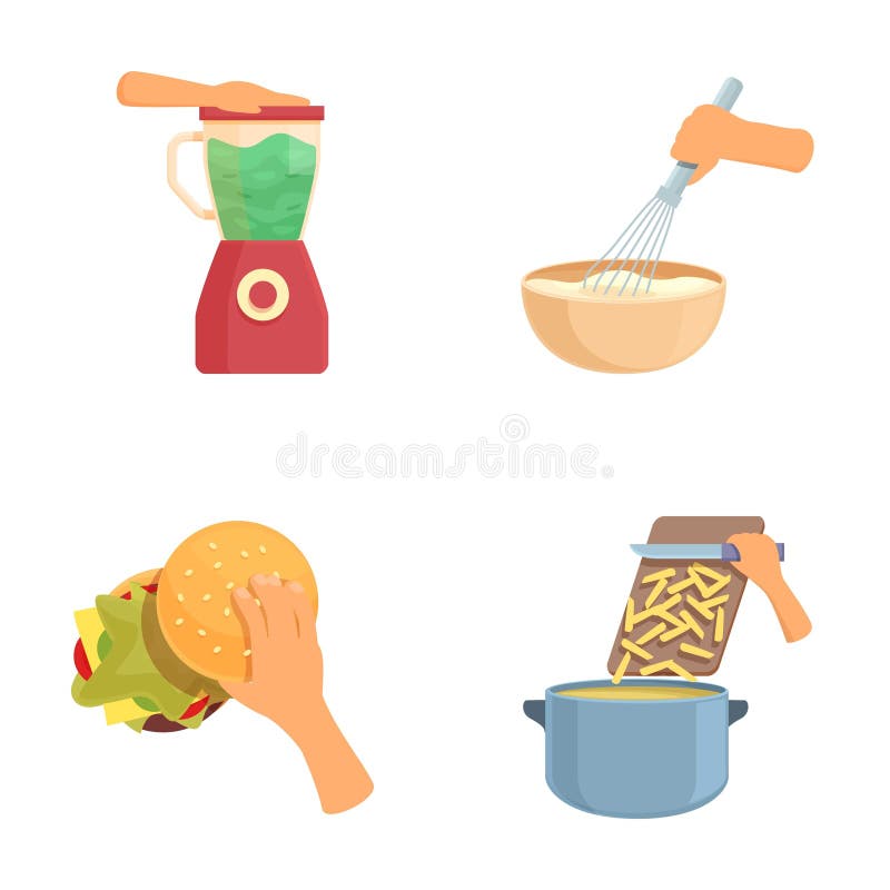 Collection of Vector Kitchen and Cooking Illustrations Stock ...