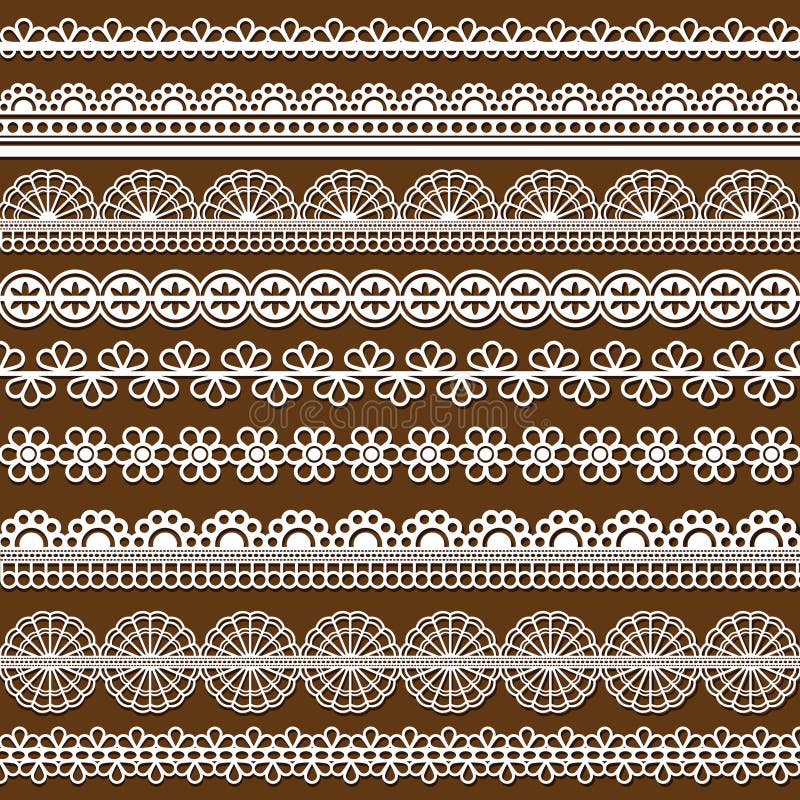 Set of lace ribbons stock vector. Illustration of border - 31303732