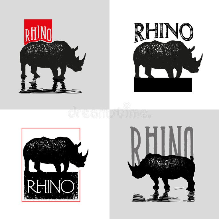 Rhinoceros Collection Logo Stock Illustrations – 1,158 Rhinoceros ...