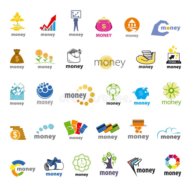 Collection of Vector Logos Money, Finance Stock Vector - Illustration ...
