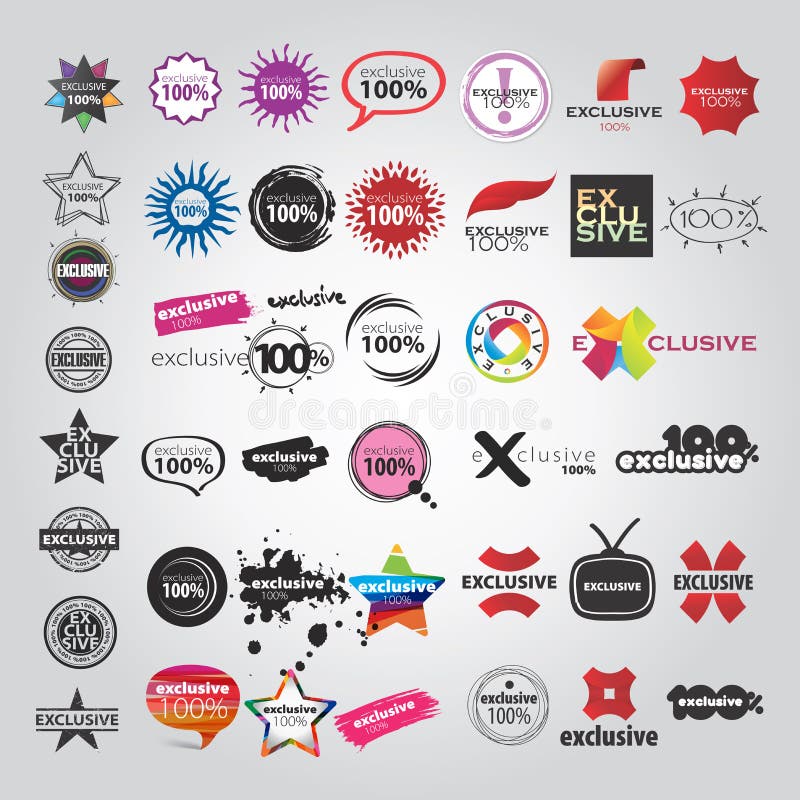 Vector the Collection of Logos Signs Pointers Stock Vector ...