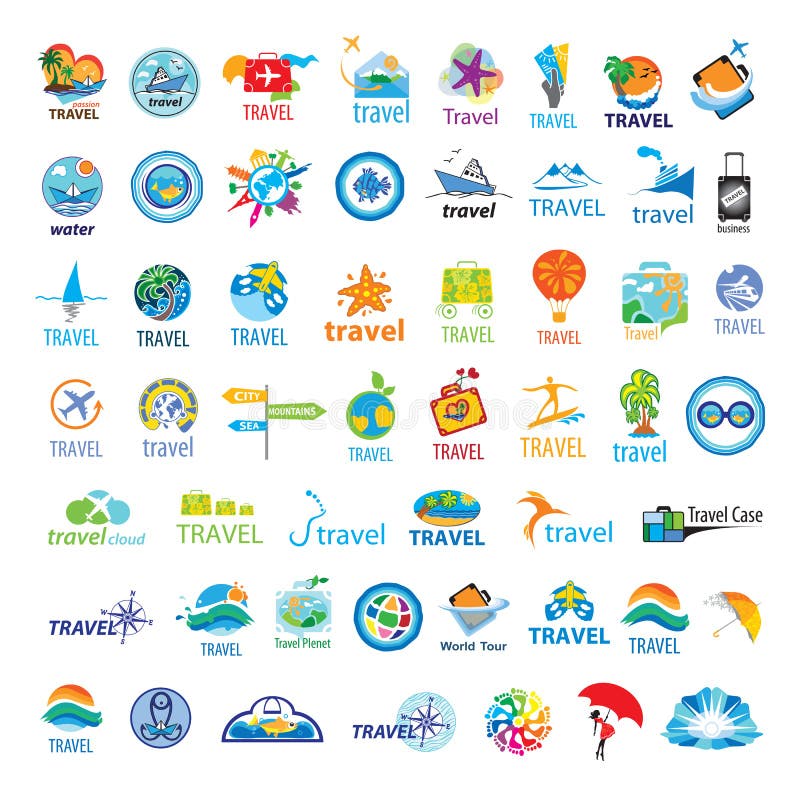 Collection of Vector Logos for Travel and Tourism Stock Vector ...
